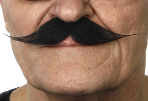 Bigote Moreno de Puntas Largas Postizo | Comprar Online