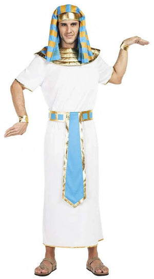 Disfraz de Faraón Egipcio Dorado y Azul para Hombre | Comprar