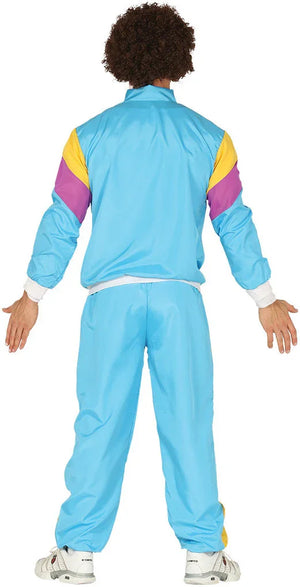 Disfraz Chandal de Táctel Retro Azul para Hombre | Comprar