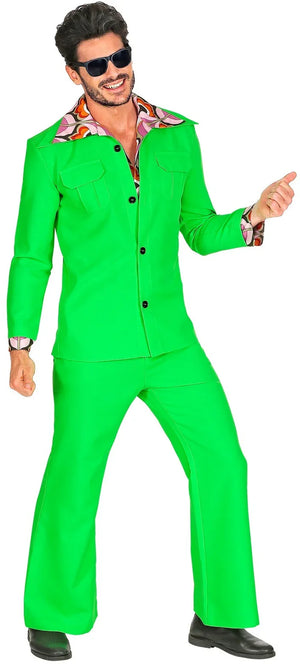 Traje Disco Años 70 Verde para Hombre | Comprar Online