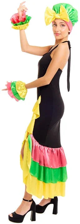 Disfraz de Rumbera Negro para Mujer | Comprar Online