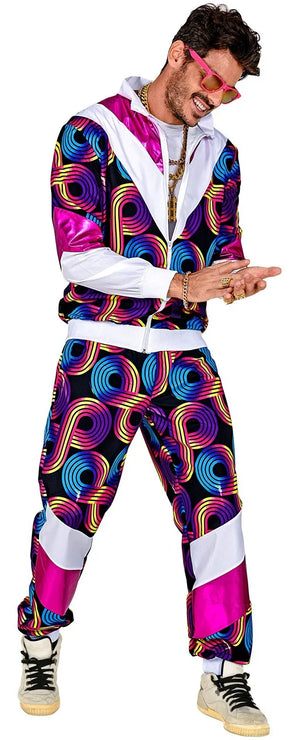 Disfraz Chándal de Táctel de Estampado Ochentero para Adulto | Comprar