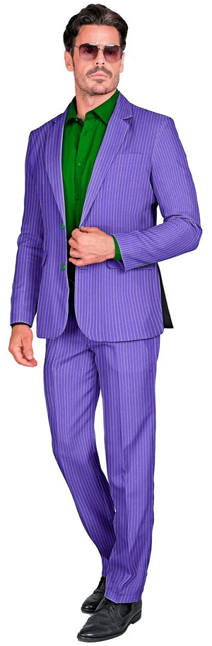 Traje de Joker Morado con Rayas para Hombre | Comprar Online